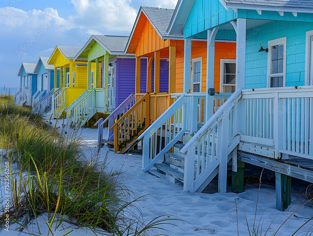 Beachfront Delights: Vibrant Images of Quaint Seaside Towns and ...