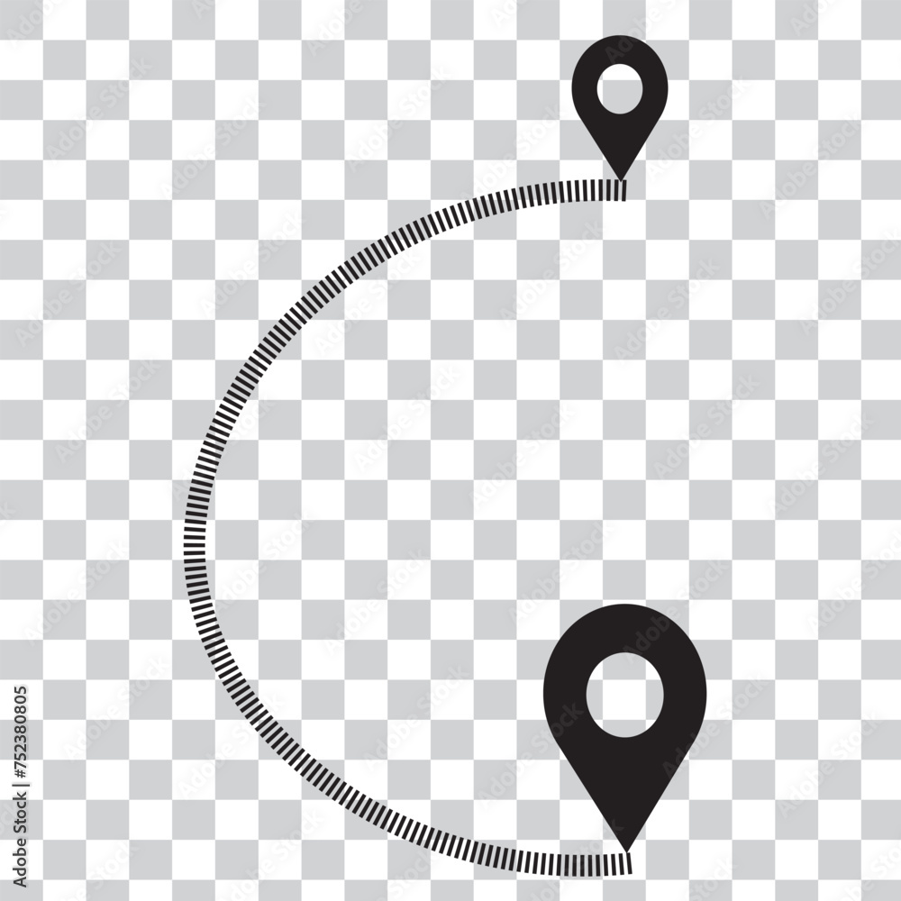 Route map, route, map icon, Perfect use for print media, web, stock ...