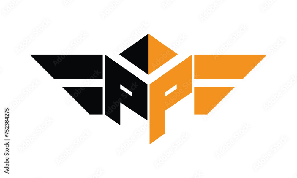PP initial letter falcon icon gaming logo design vector template ...