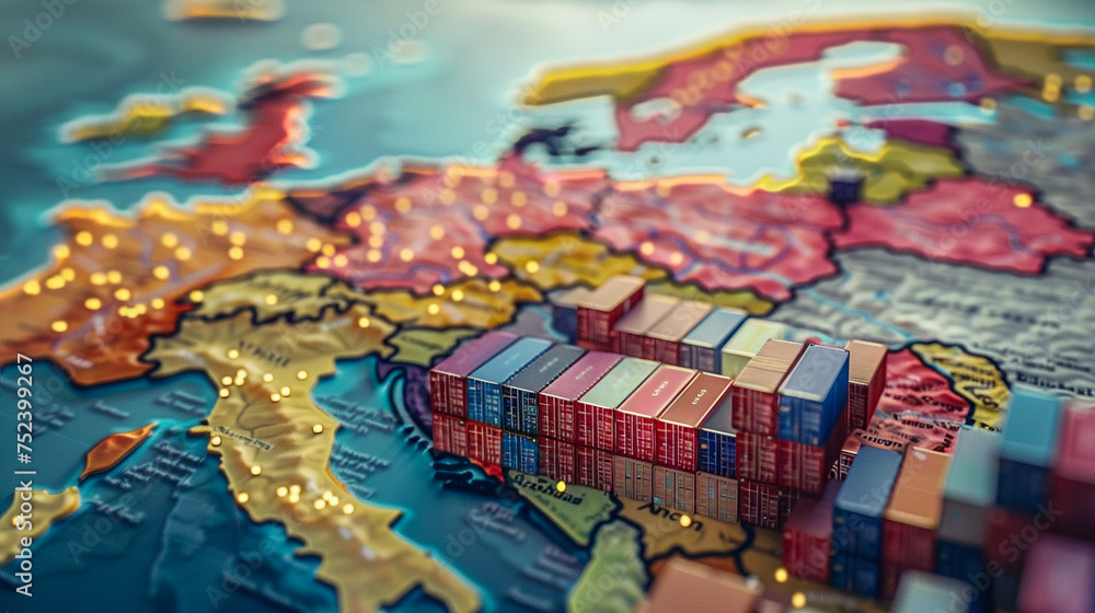 Visualizing the seamless free movement of goods across the borders of a ...