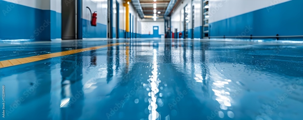 Glistening spotless background floor perfectly organized and hygienic ...