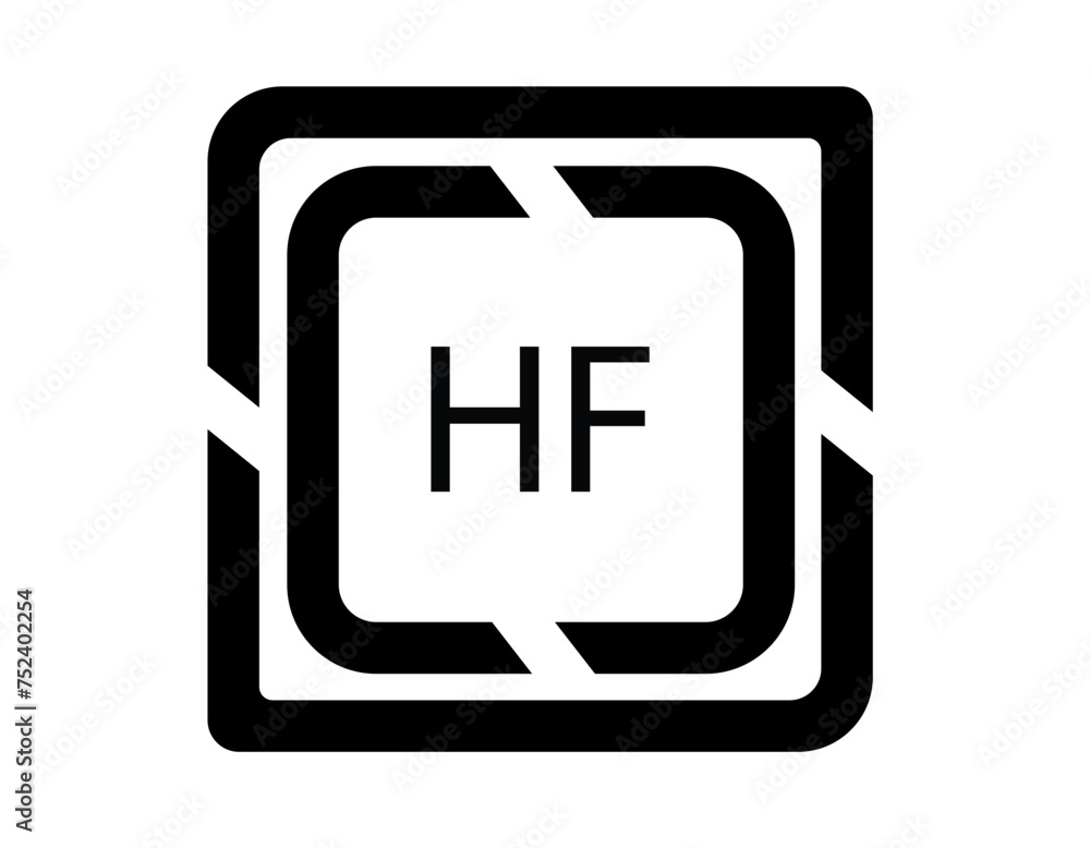 HF logo design template vector. HF Business abstract connection vector ...