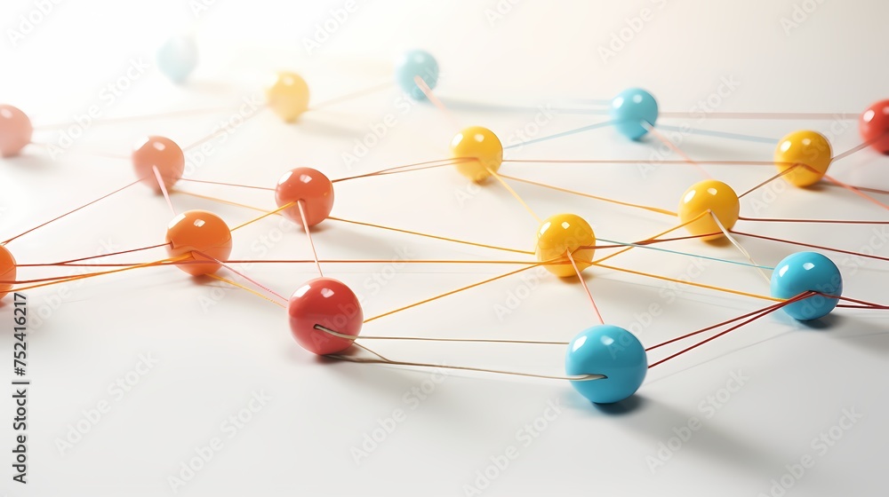 Connection network concept and connected diversity as circle shaped ...