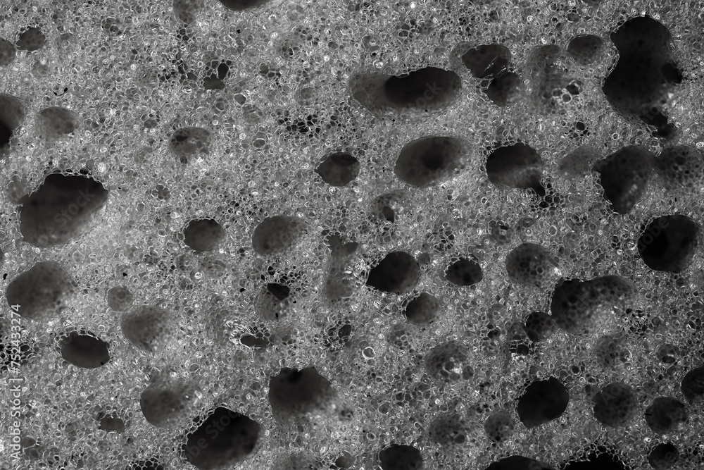 Sponge detail texture, sponge texture closeup background. Cellulose ...