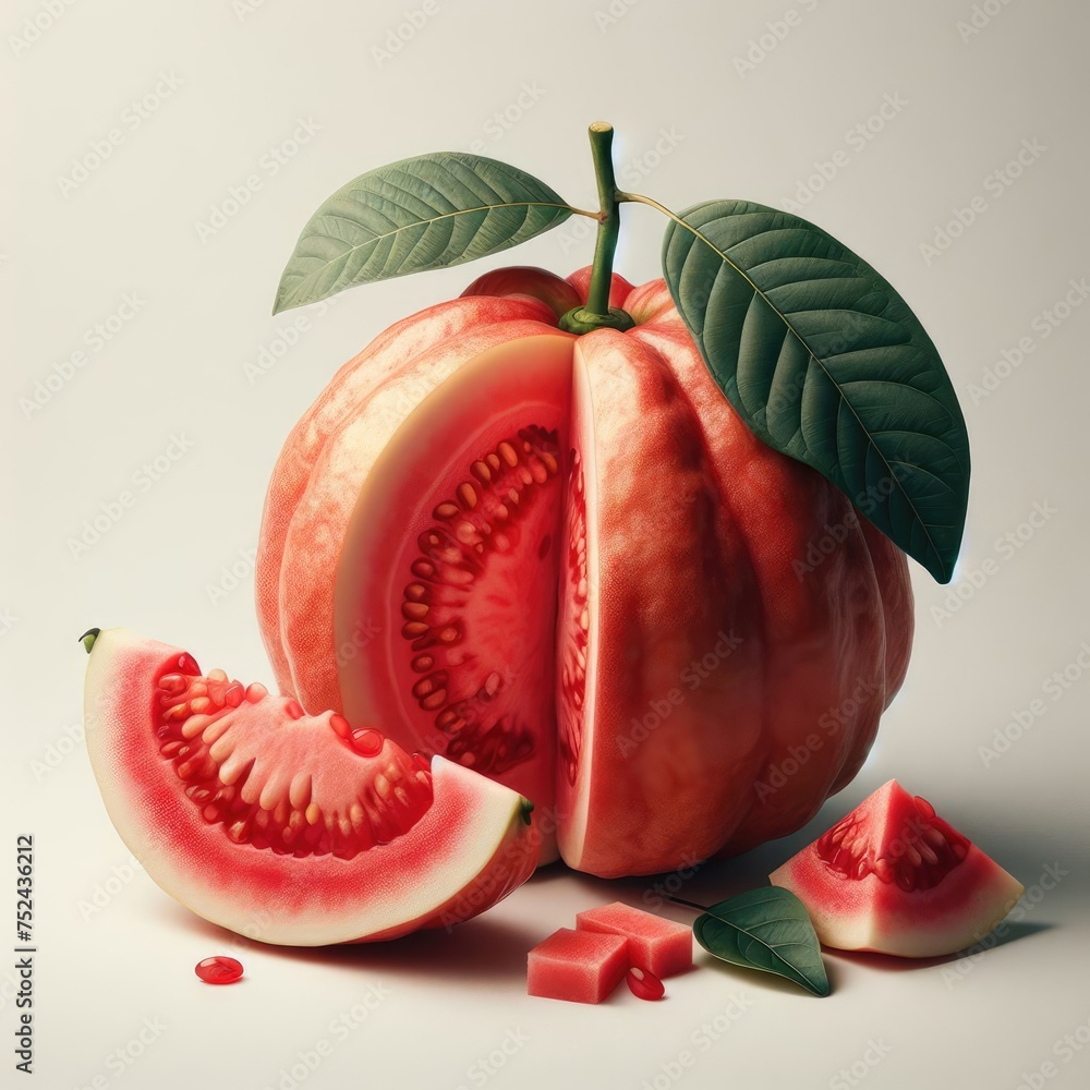 jumbo red guava is a rare water guava plant with sweet dense and tender ...