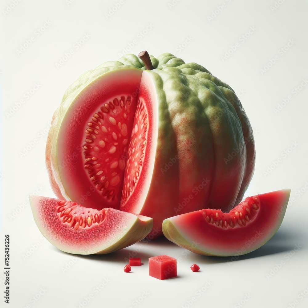 jumbo red guava is a rare water guava plant with sweet dense and tender ...