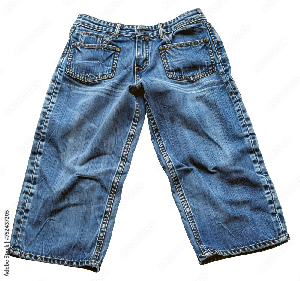 Classic blue denim jeans on transparent background - stock png. Stock ...