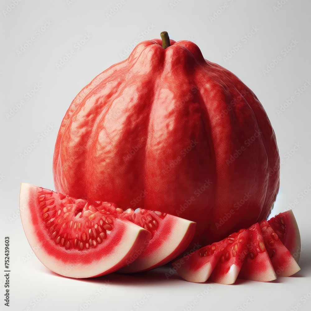 ภาพประกอบสต็อก jumbo red guava is a rare water guava plant with sweet ...