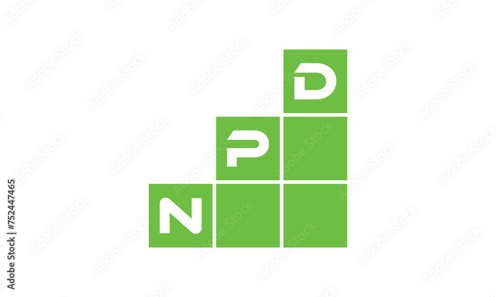 NPD initial letter financial logo design vector template. economics ...