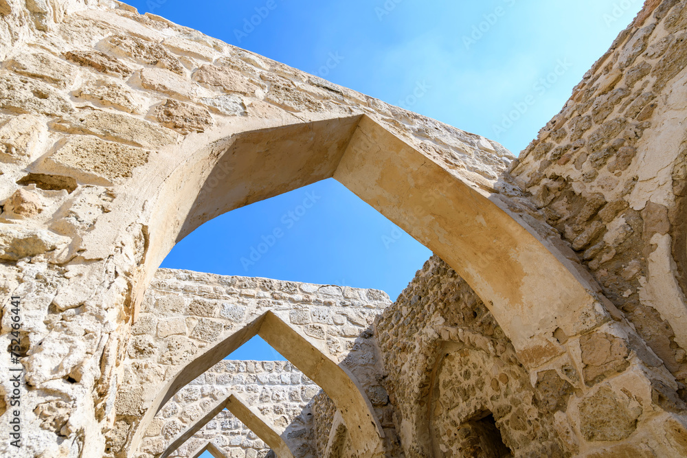 Inner section of the ancient Qal'at al-Bahrain, also known as the ...