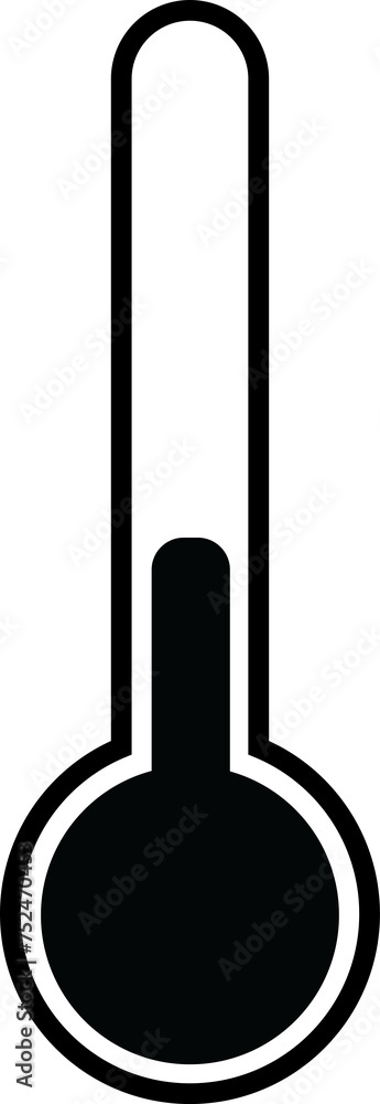 Thermometer Icon On Transparent Background, Illustration of Thermometer ...