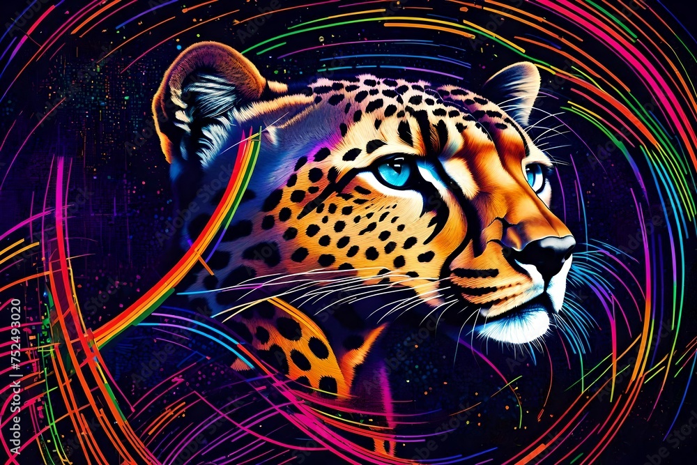tiger on a black background, Witness the breathtaking beauty of a ...