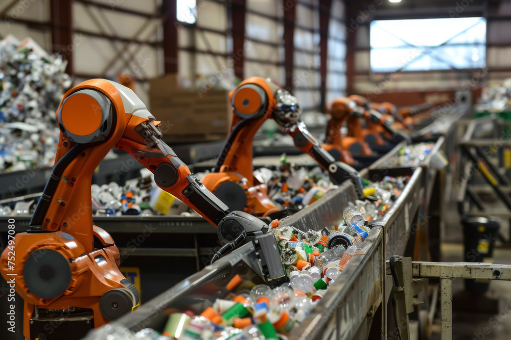 AI-Powered Recycling Robots Stock Photo | Adobe Stock