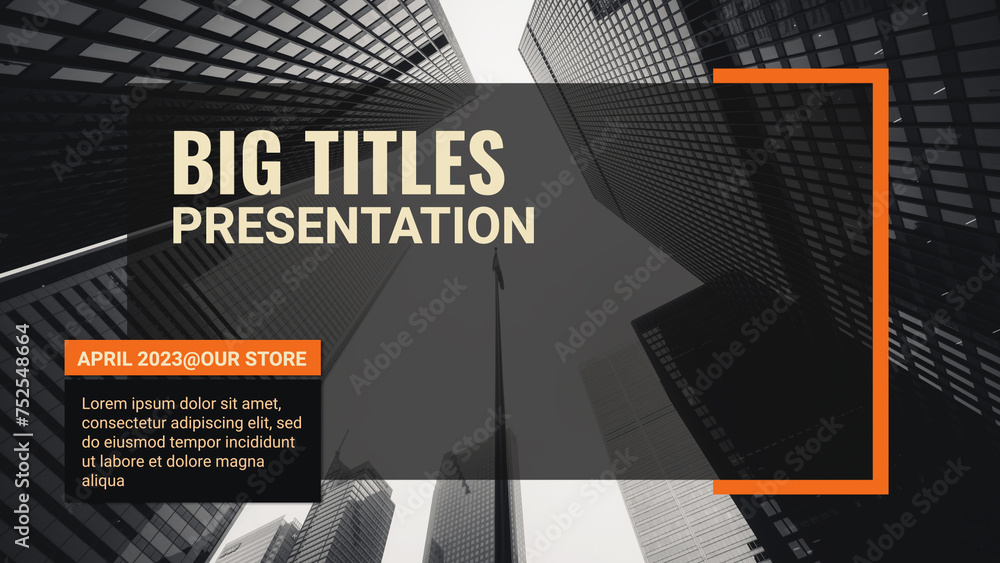 A project for a business presentation with animated titles and overlays ...