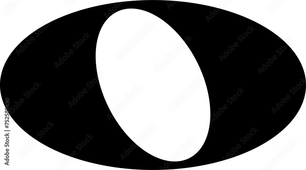 Monochrome vector graphic of a semibreve note as used in sheet music to ...