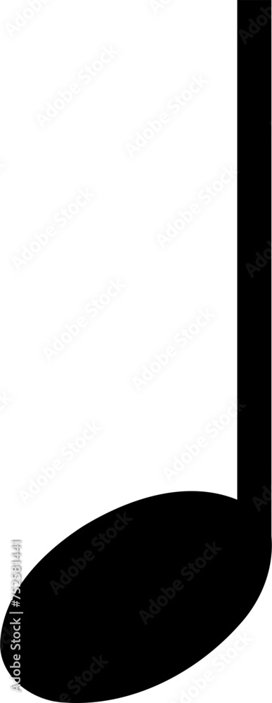 Monochrome vector graphic of a crotchet as used in sheet music to ...
