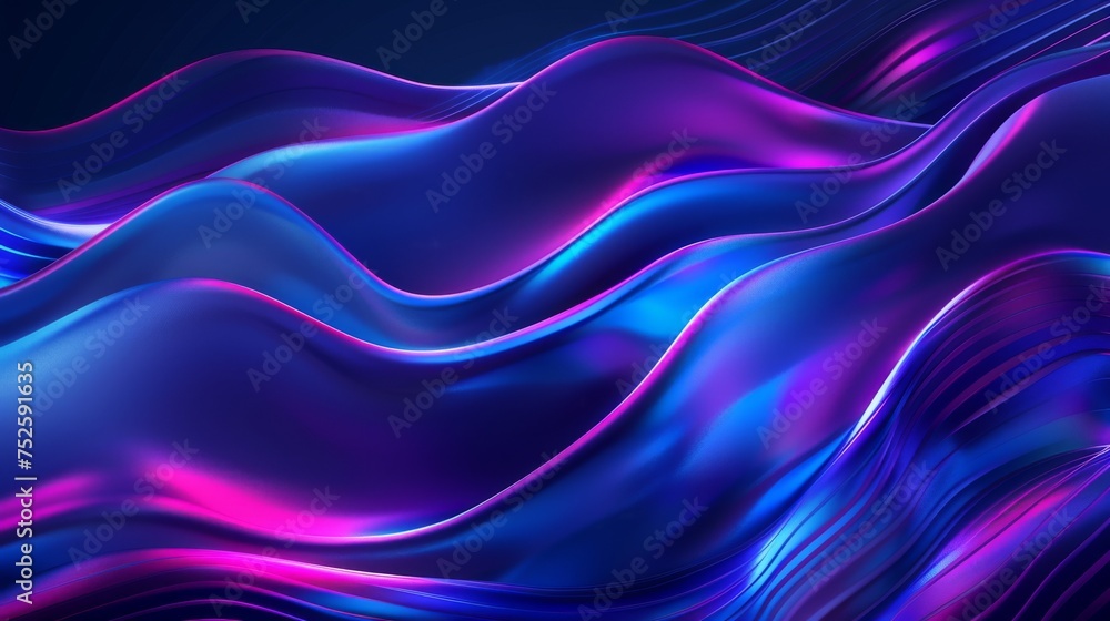 Flowing blue abstract design evoking calmness in digital art. Smooth ...