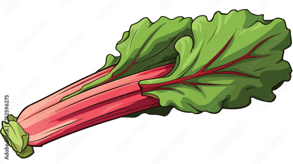 Cartoon rhubarb freehand draw cartoon vector illustration Stock Vector ...