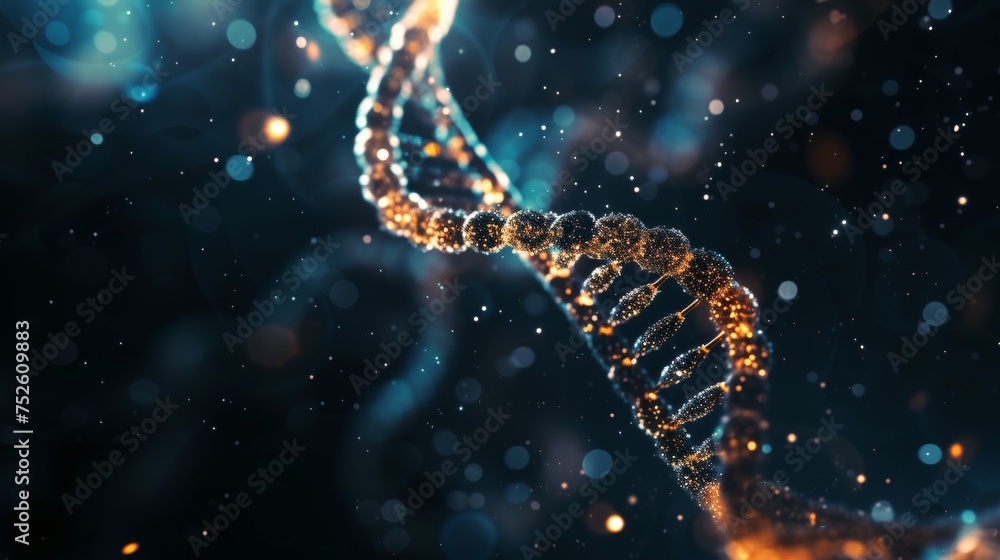 Human DNA spiral structure viewed with electron microscope Stock Photo ...