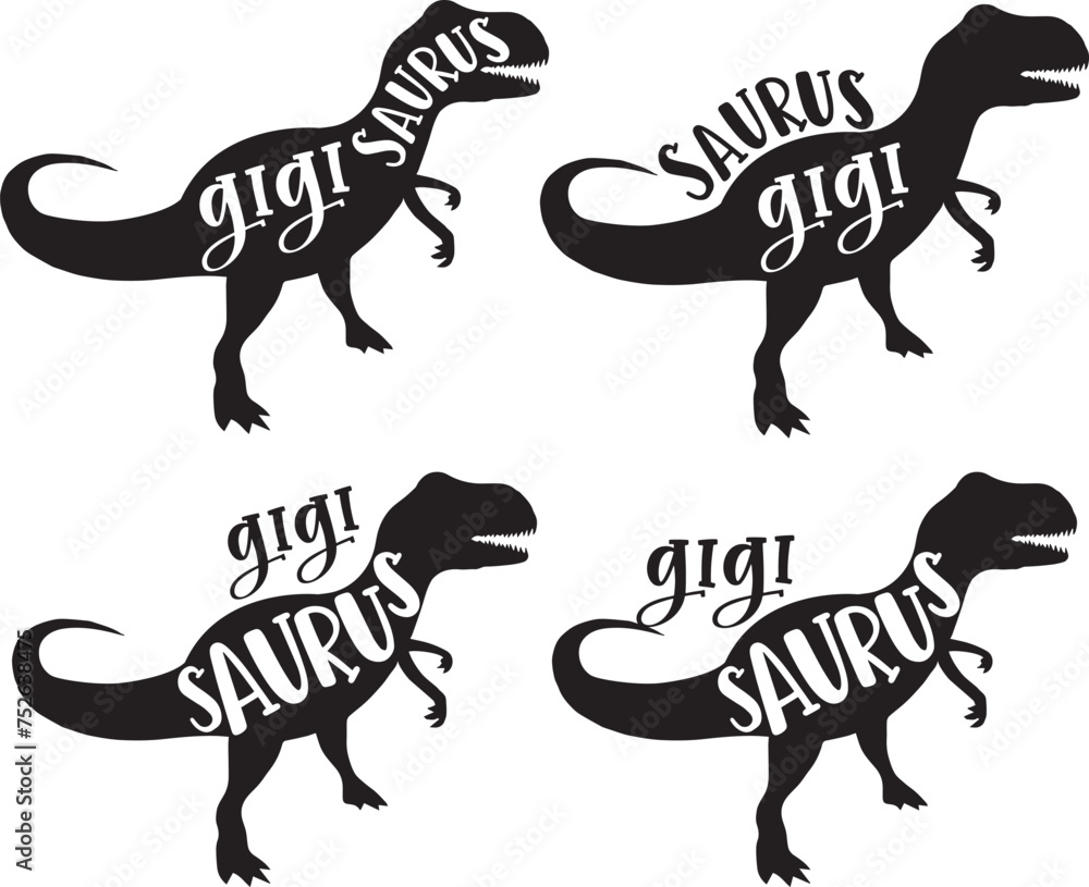 4 styles gigi saurus, family saurus, matching family, dinosaur, saurus ...