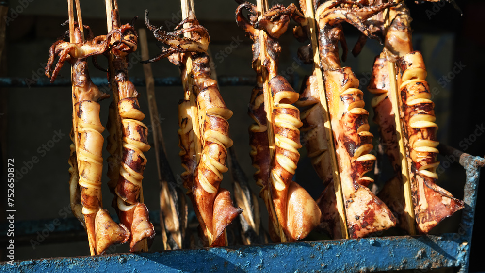 smoked squid food. Smoked fish or fish that is preserved by smoking ...