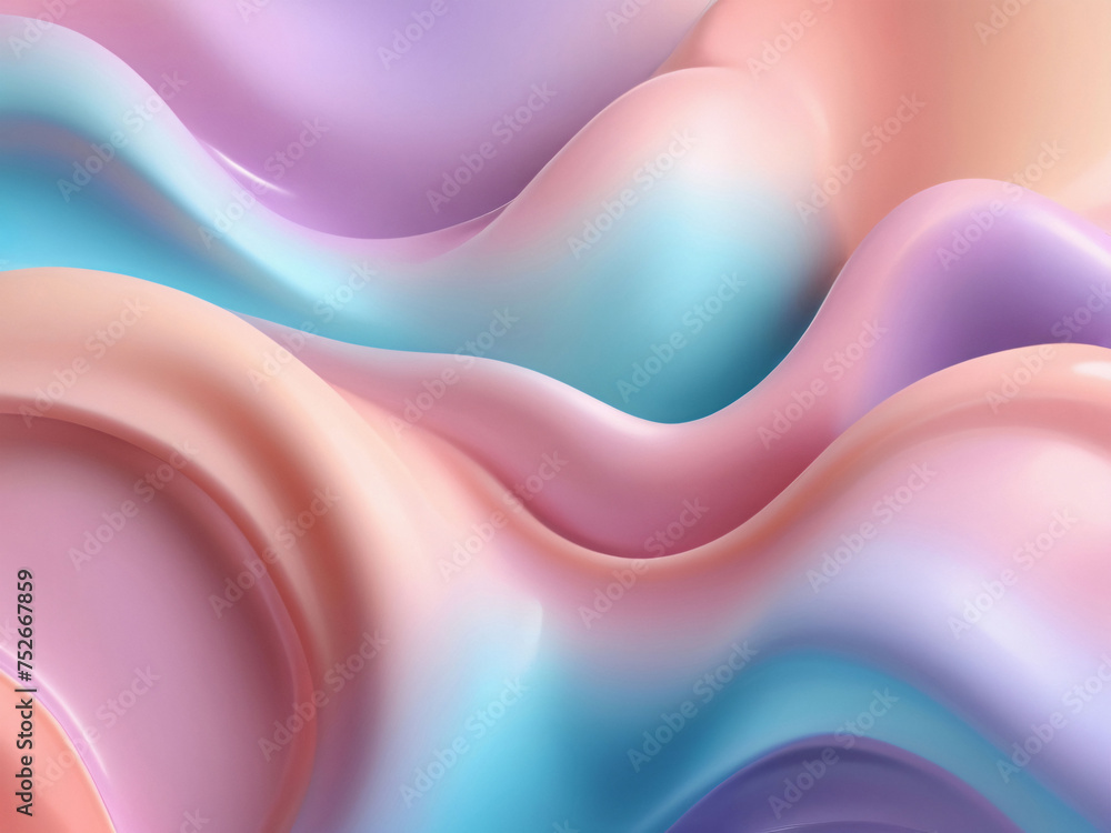 Abstract Liquid Pastel Gradient Background. A smooth and colorful ...