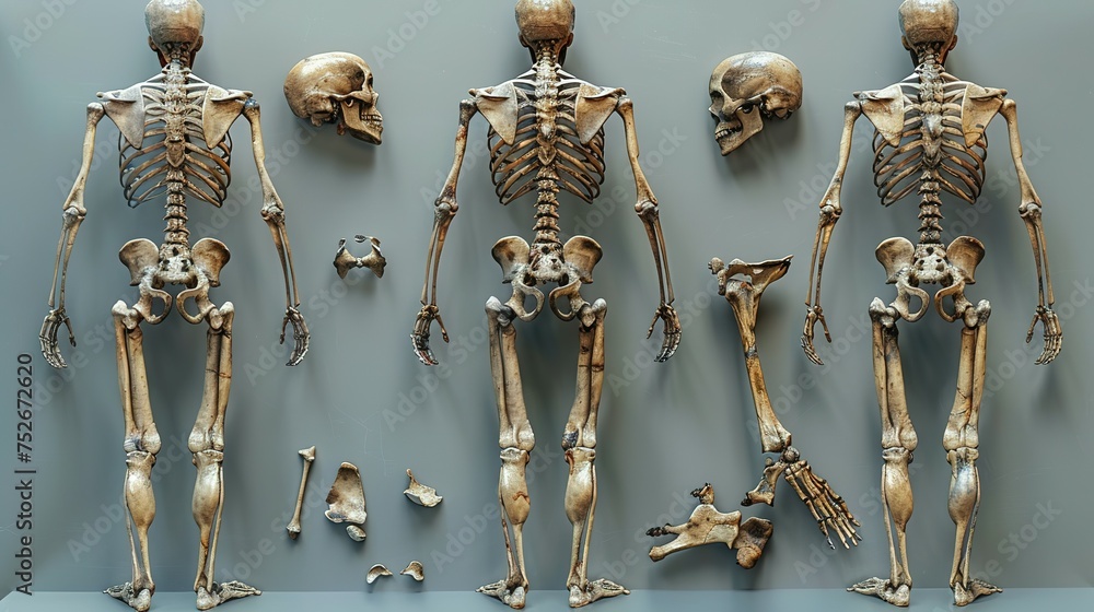 Human Skeleton System Bone Joints Anatomy Stock Illustration | Adobe Stock