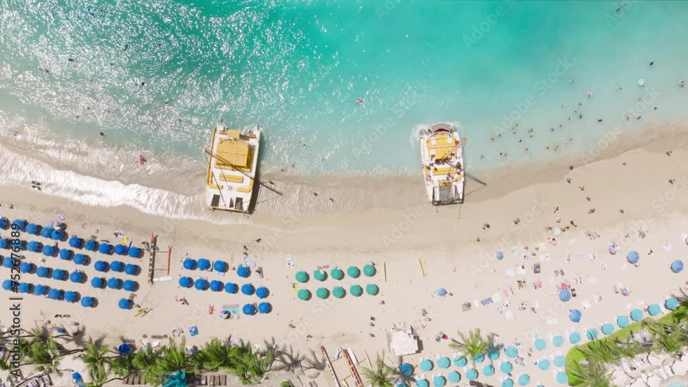 Island nature copy background. Summer vacation on tropical Oahu, Hawaii ...