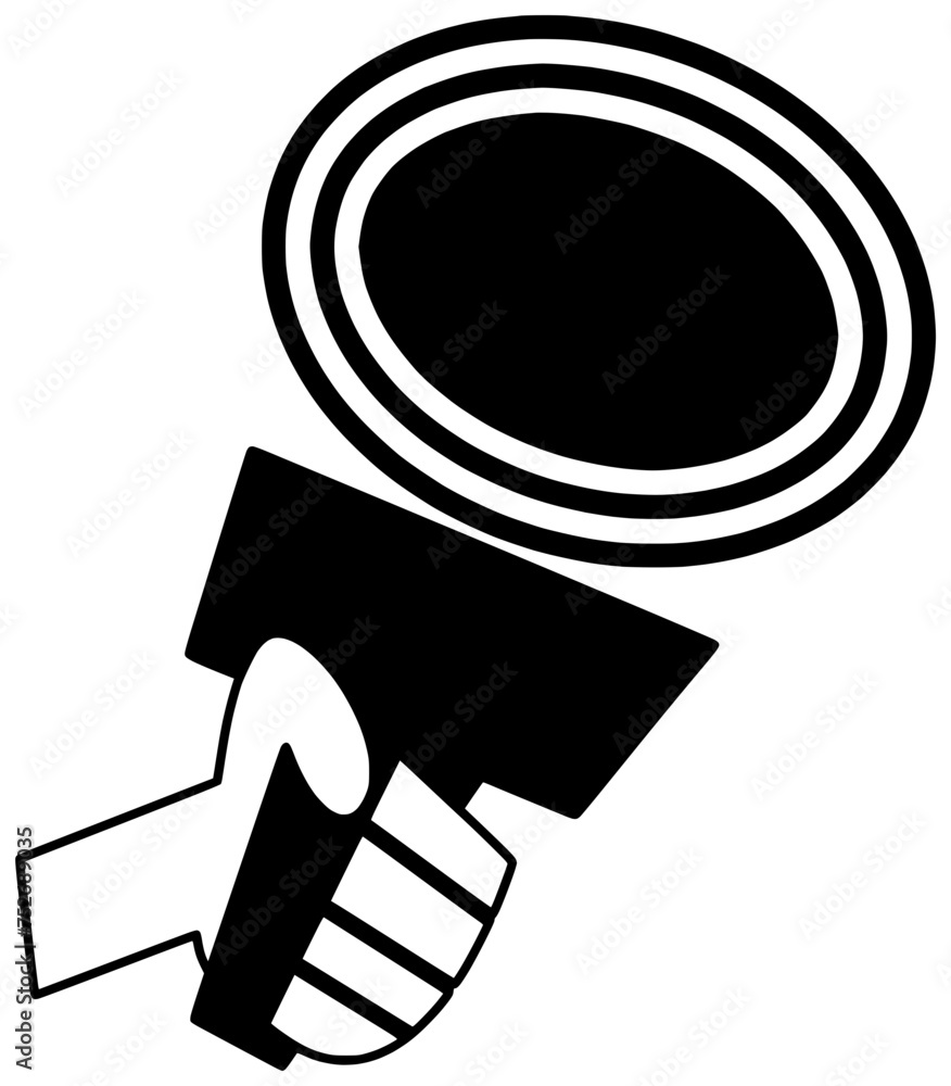 microphone illustration journalist silhouette media logo interview icon ...
