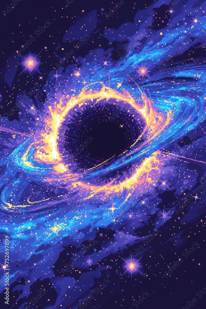 Black Hole in Space Vector Captivating and High-Resolution Illustration ...
