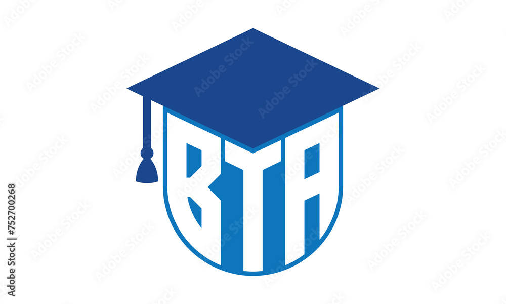 BTA initial letter academic logo design vector template. school college ...