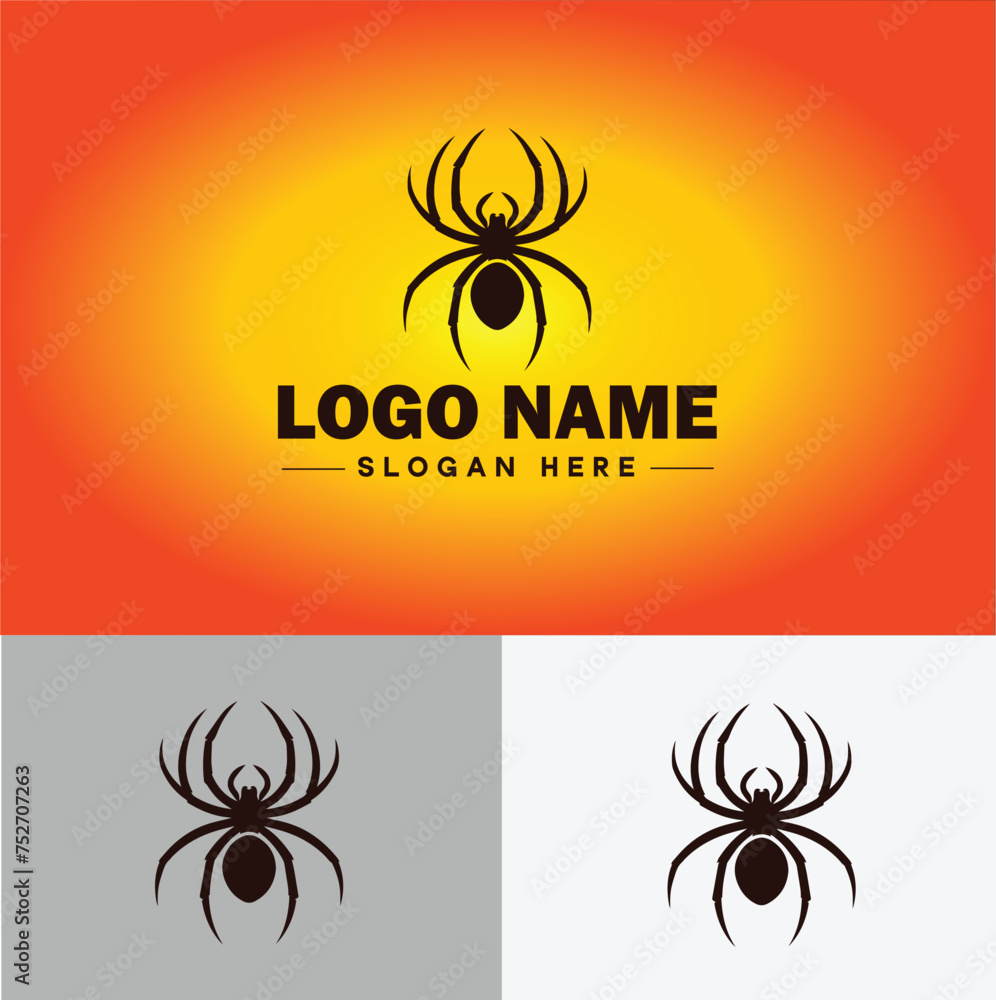 Spider logo vector art icon graphics for company brand business icon ...