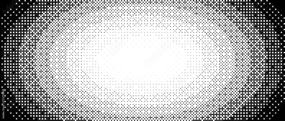 Radial pixelated gradient texture. Black and white dithered oval ...