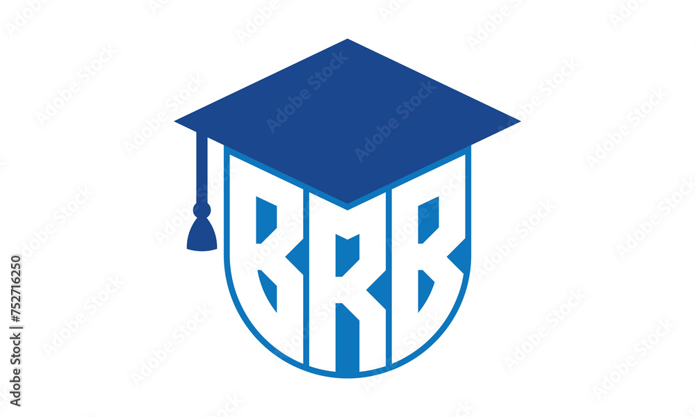 BRB initial letter academic logo design vector template. school college ...