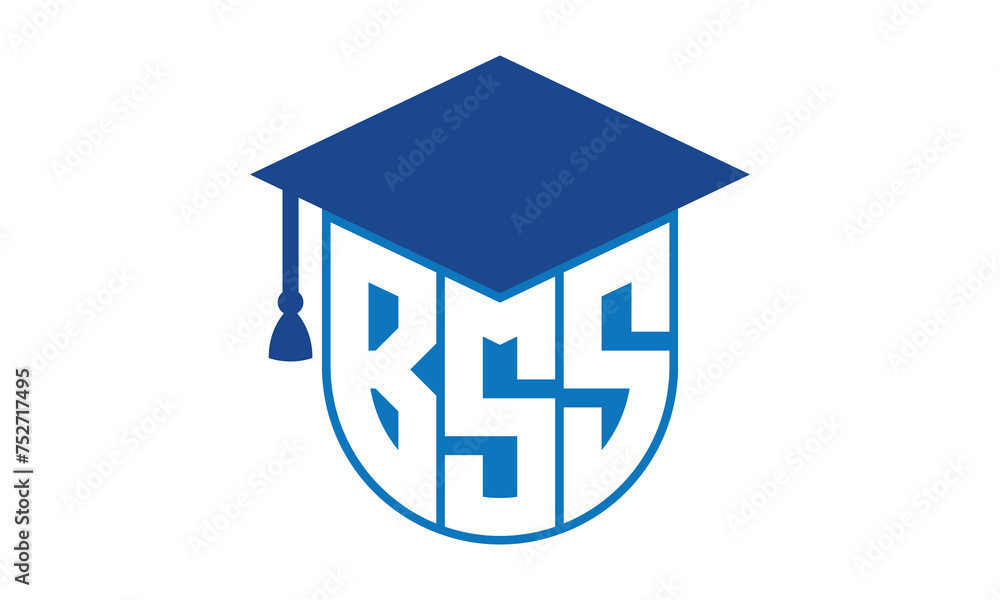 BSS initial letter academic logo design vector template. school college ...