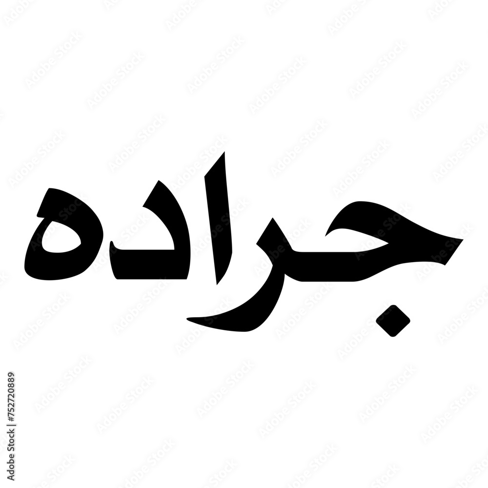 Ajradah Muslim Girls Name Naskh Font Arabic Calligraphy Stock Vector ...