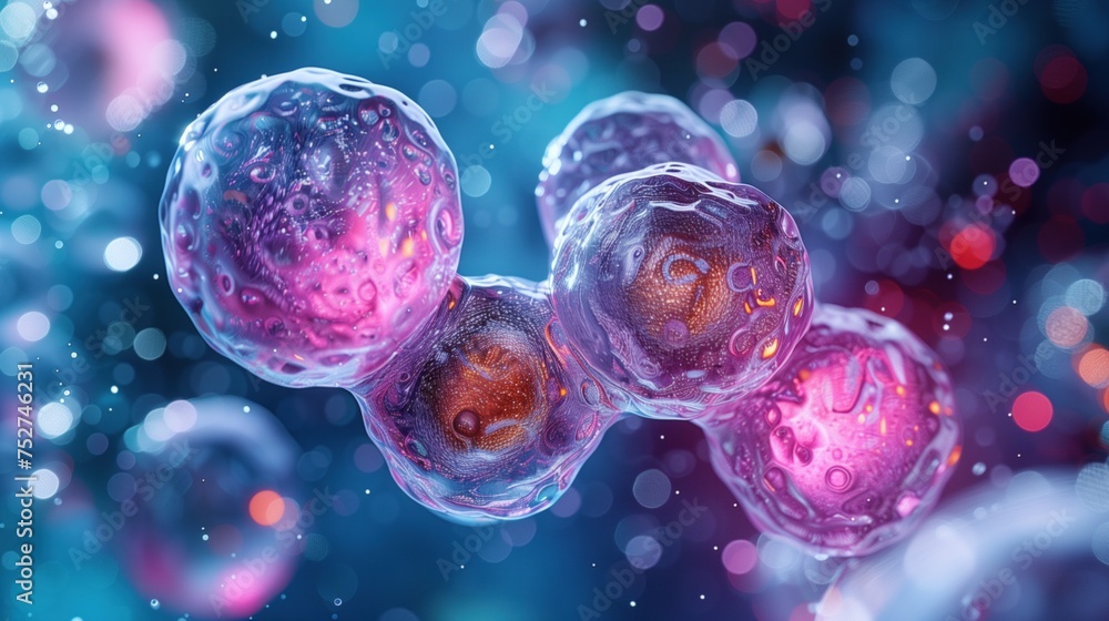 Human skin cell, stem cell colony Structure. Stock Illustration | Adobe ...