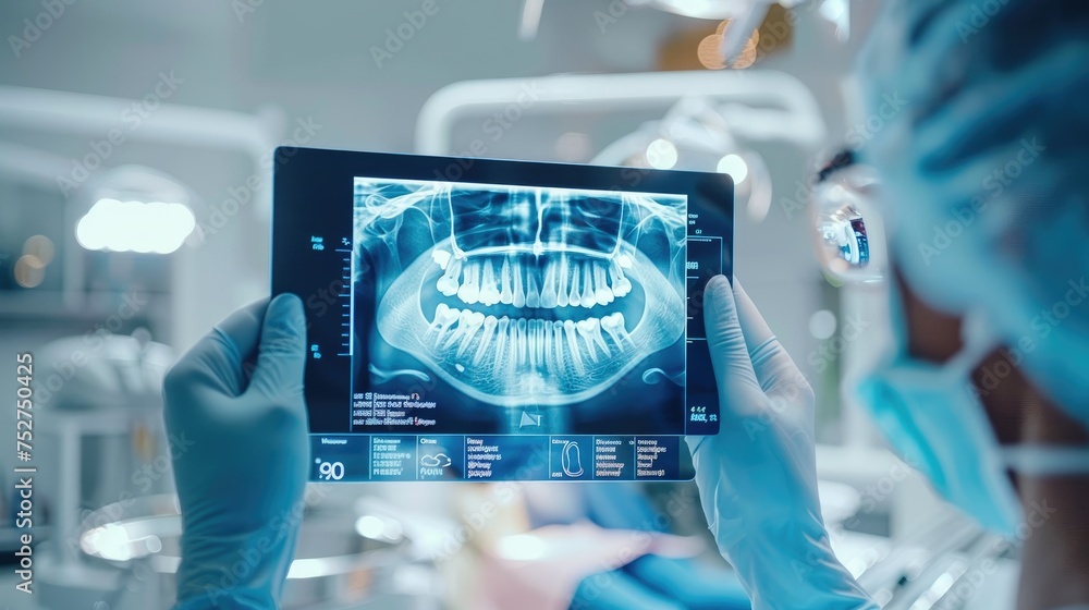 Dental treatment with Ai technology of Medical equipment on x-ray ...