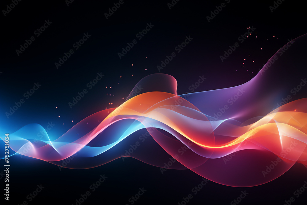 A dynamic presentation background with abstract swirls and kinetic ...