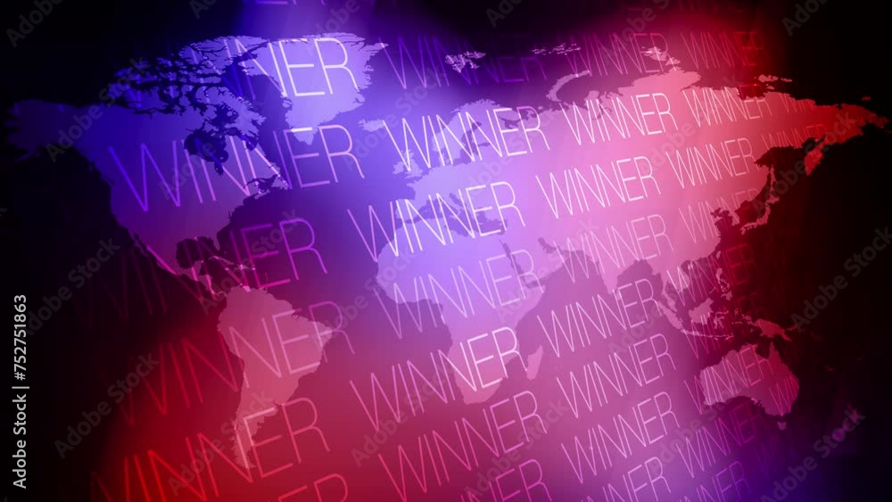 World map triumph creative winner background with gold texture and ...