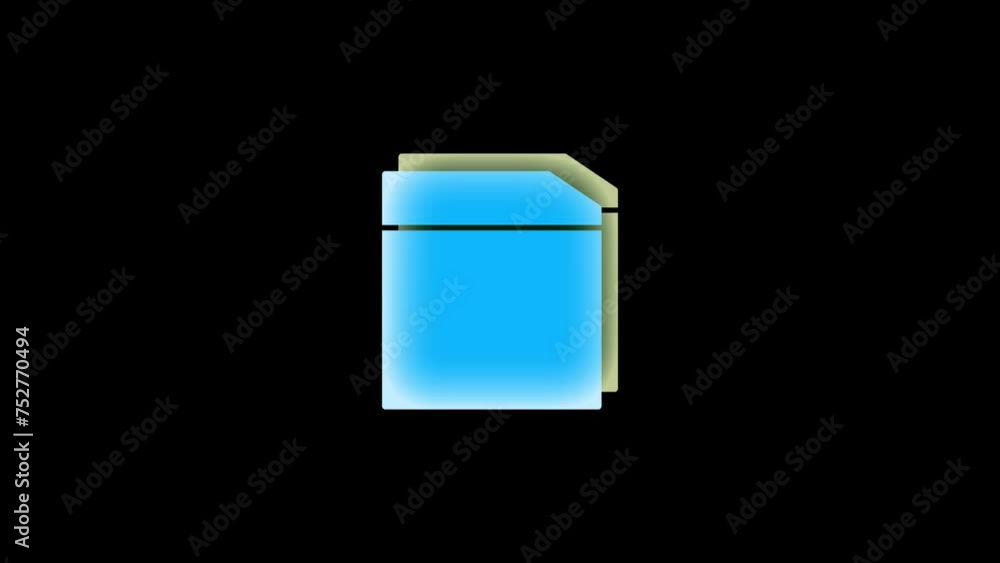 Folder icon. Document management icon animation. Document file ...