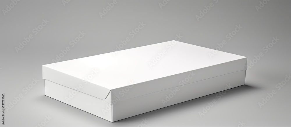 Minimalistic White Box with Lid on Elegant Gray Background - Concealed ...