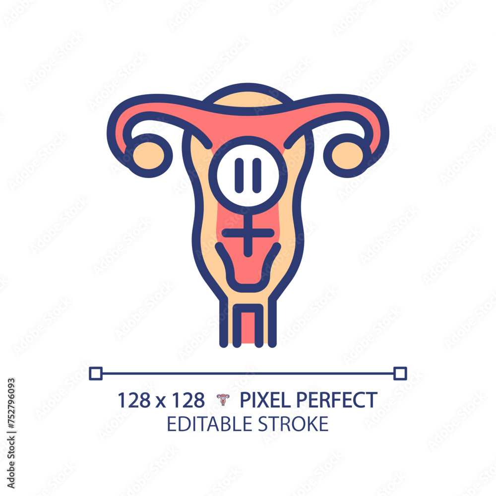 Female menopause RGB color icon. Physical health issue, medical ...