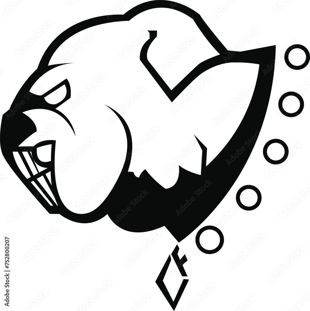 Dog Logo design, Dog sport logo vector , Dog head illustration vector ...