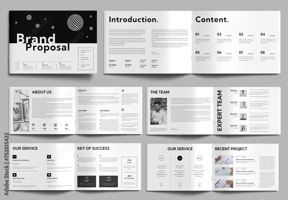 Proposal Landscape Layout Stock Template | Adobe Stock