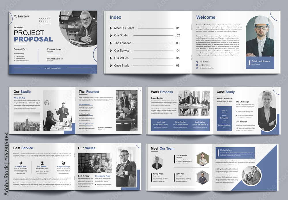 Project Proposal Landscape Layout Stock Template | Adobe Stock