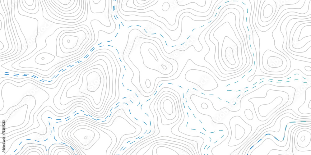 Abstract white topographic map background with lines. Background of the ...