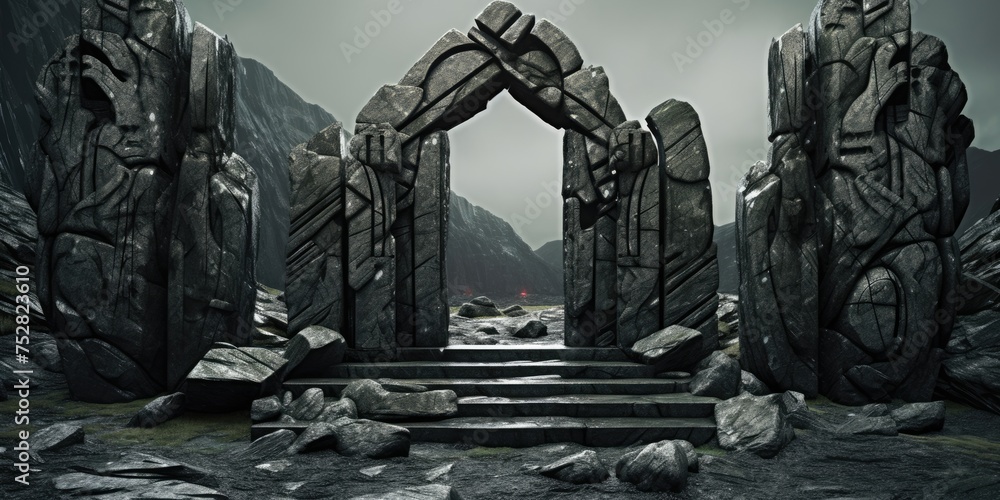 Echoes of ancient grandeur resonate through stacked stone gates ...