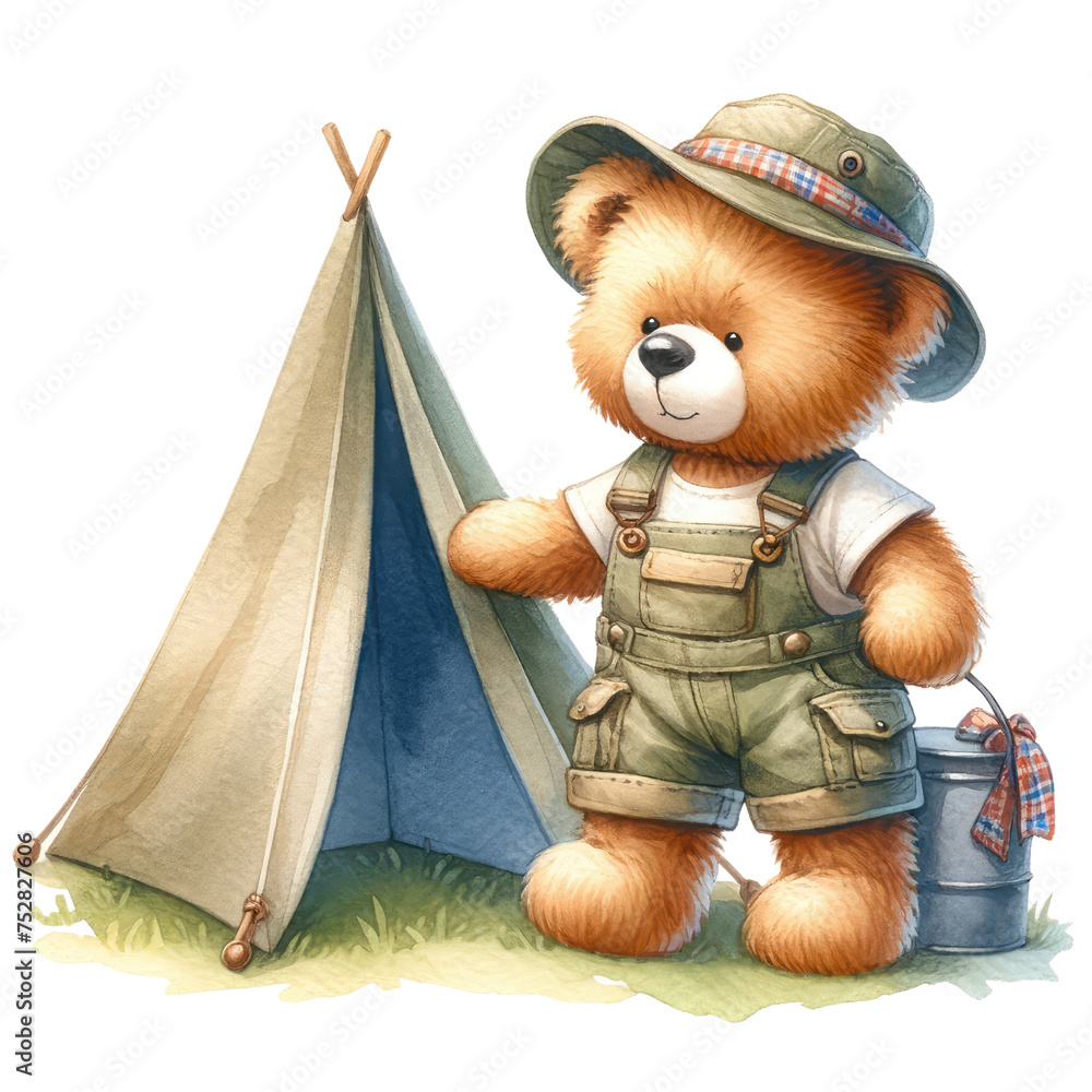 Teddy Bear Camper Adventure | Cute Toy Camping in Nature Miniature ...