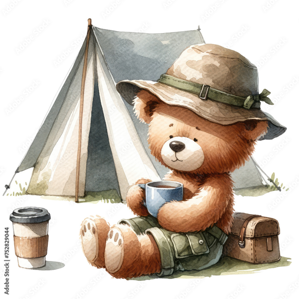 Teddy Bear Camper Adventure | Cute Toy Camping in Nature Miniature ...